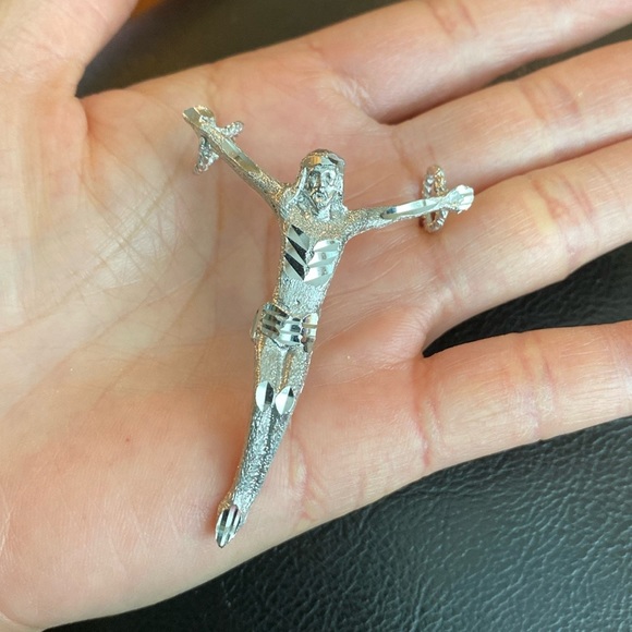 Element Shine | Jewelry | Sterling Silver Jesus Crucifix Cross Large ...